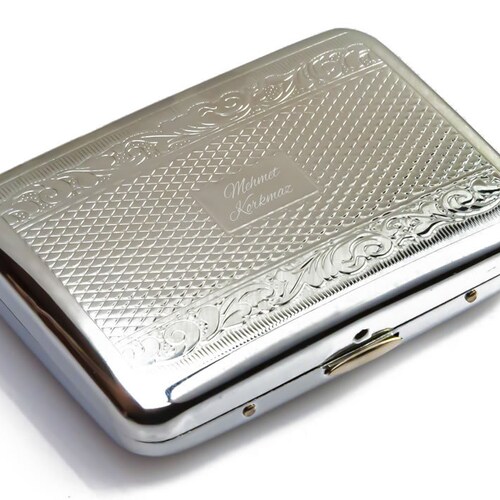 Custom Engraved Personalized Cigarette Case High Polish Double - Etsy