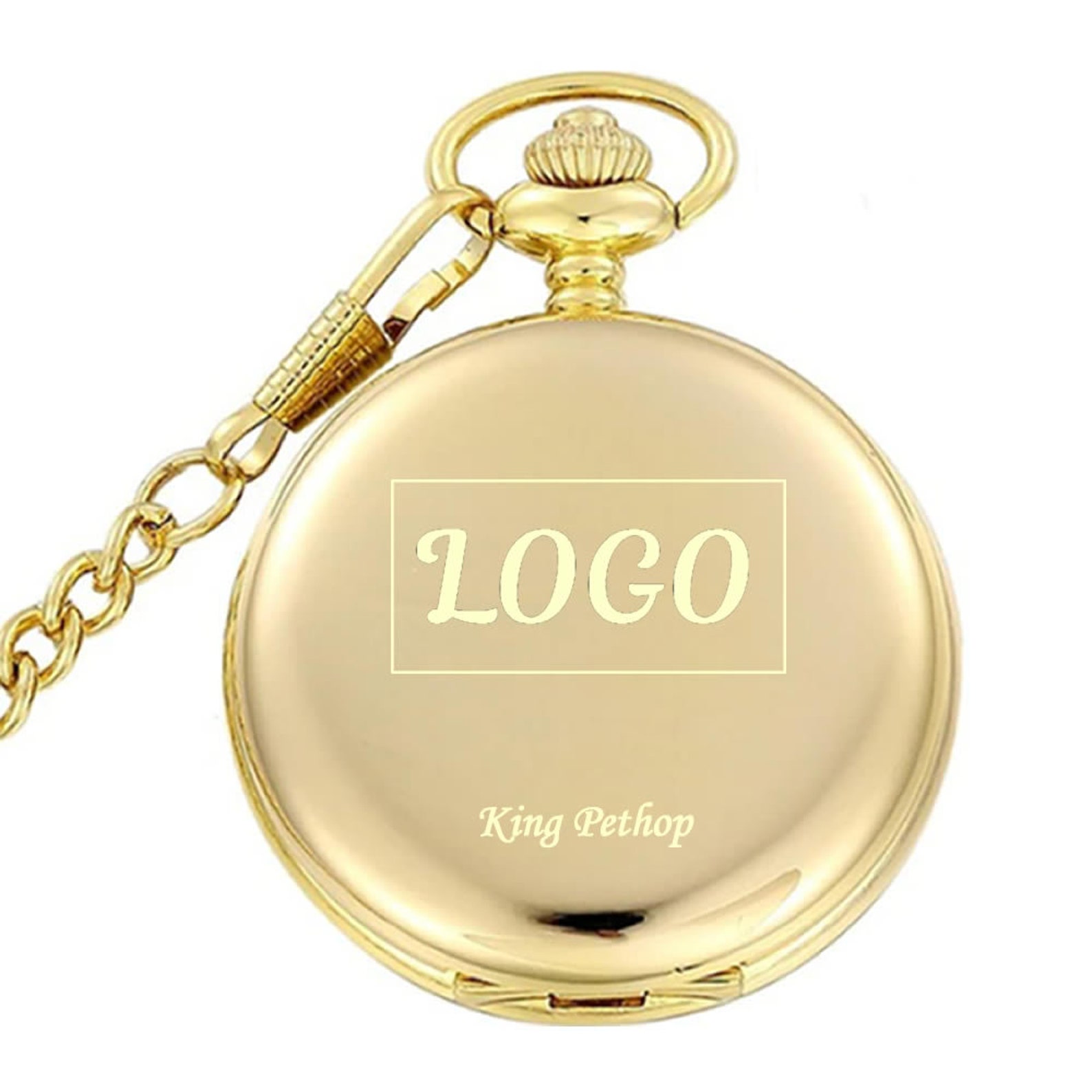 Custom Pocket Watch Gold Color Personalized Engraved Message - Etsy