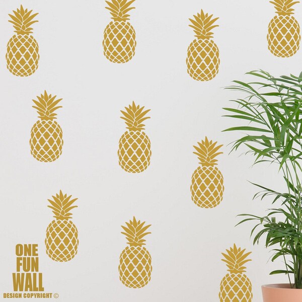 Pineapple Wall Decal - Etsy