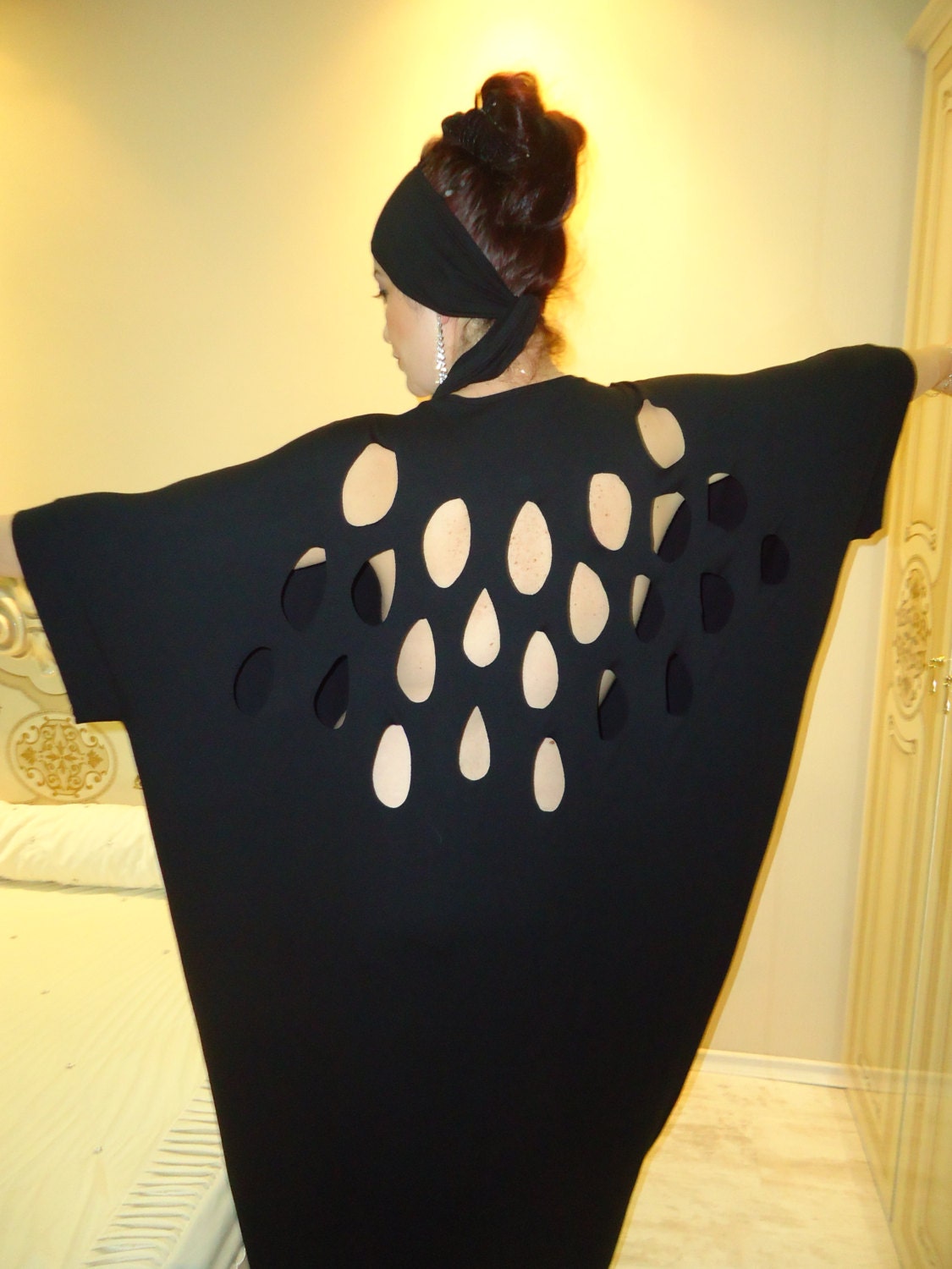 Unique Hand Open Back/oversize Extravagant Dress/ Robe Caftan/ - Etsy