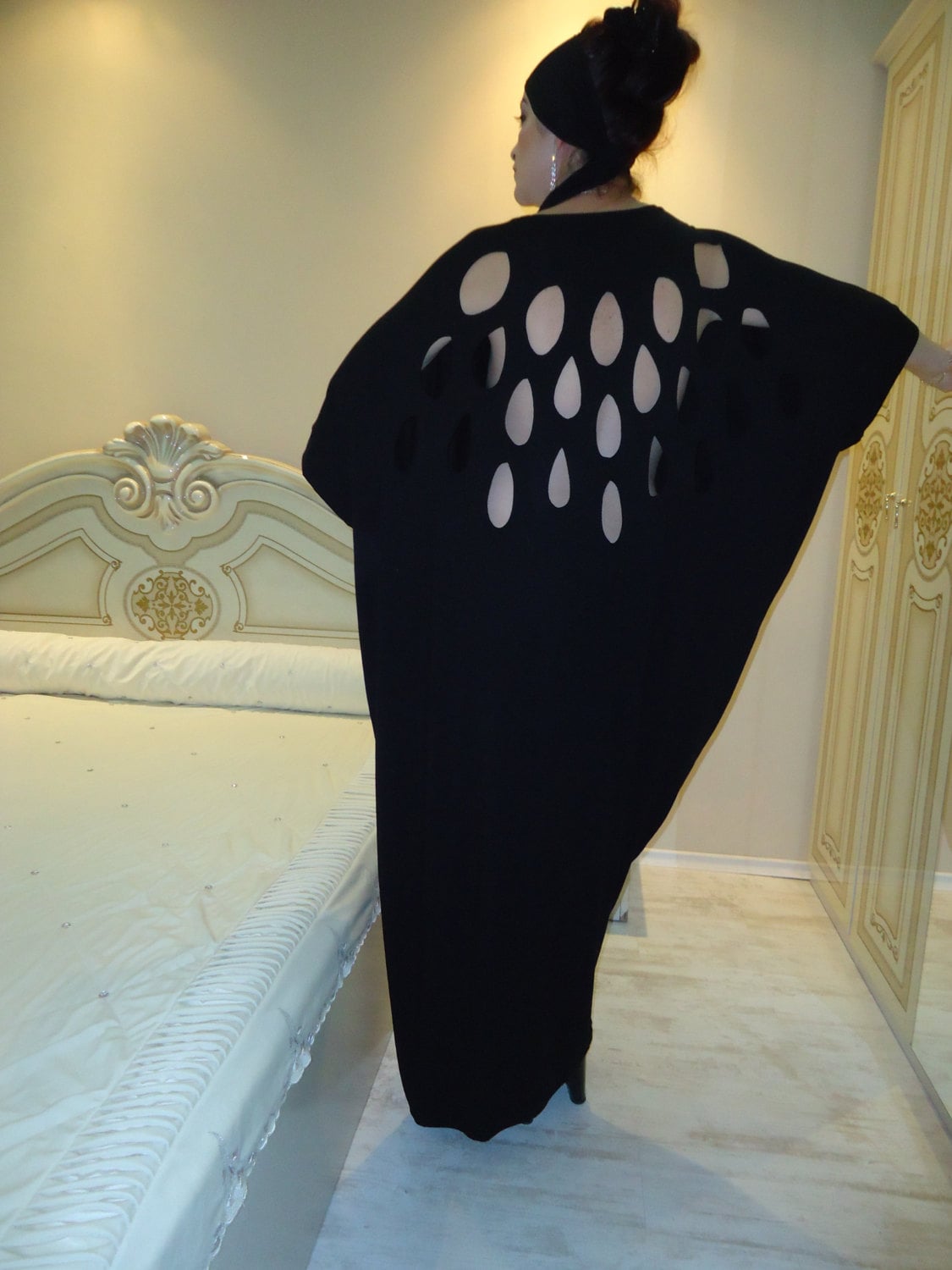 Unique Hand Open Back/oversize Extravagant Dress/ Robe Caftan/ - Etsy