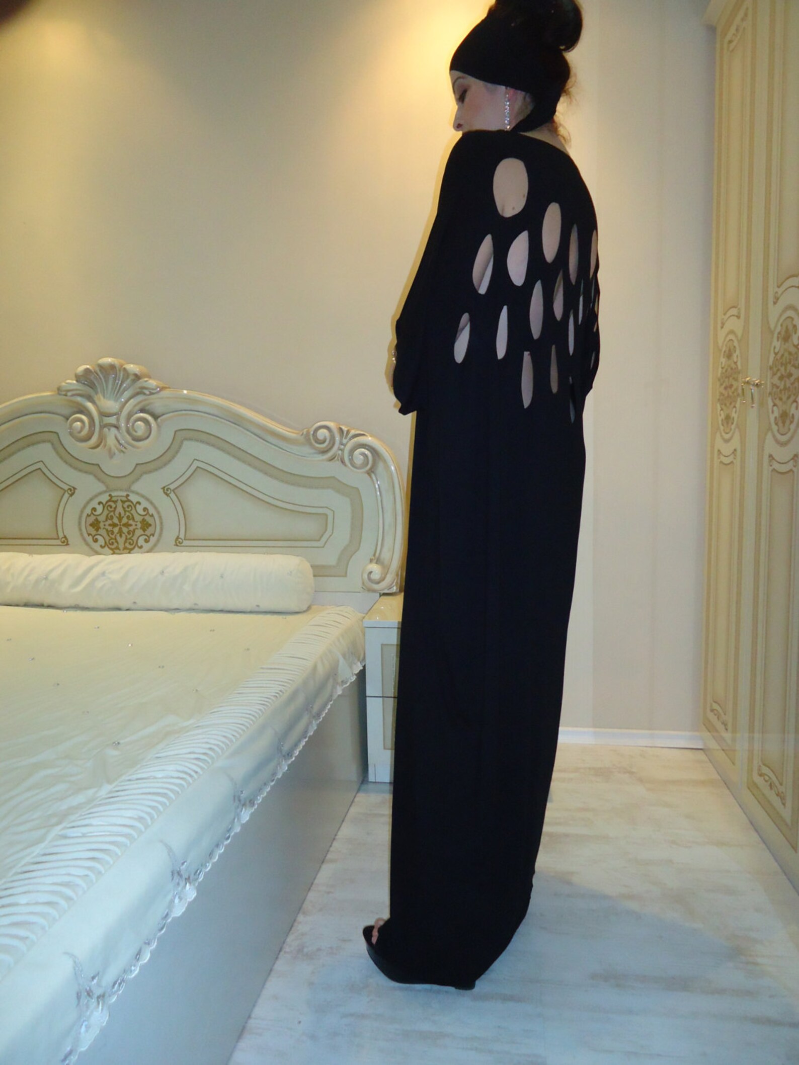 Unique Hand Open Back/oversize Extravagant Dress/ Robe Caftan/ - Etsy