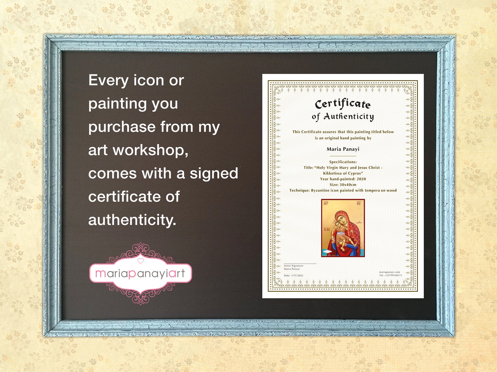 Hand-painted Orthodox Byzantine Icon on Wood, Holy Family, Religious ...