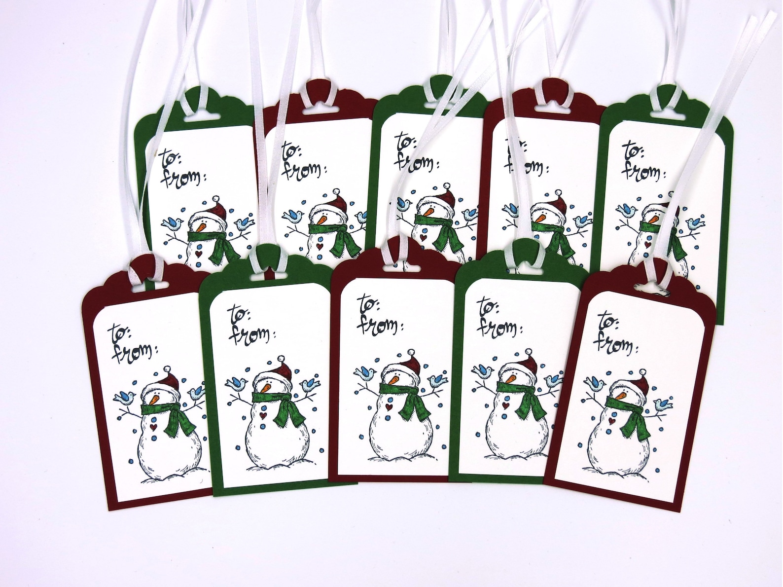 Christmas Tags Set of 10, Christmas Gift Tags, Stampin' Up! Christmas ...