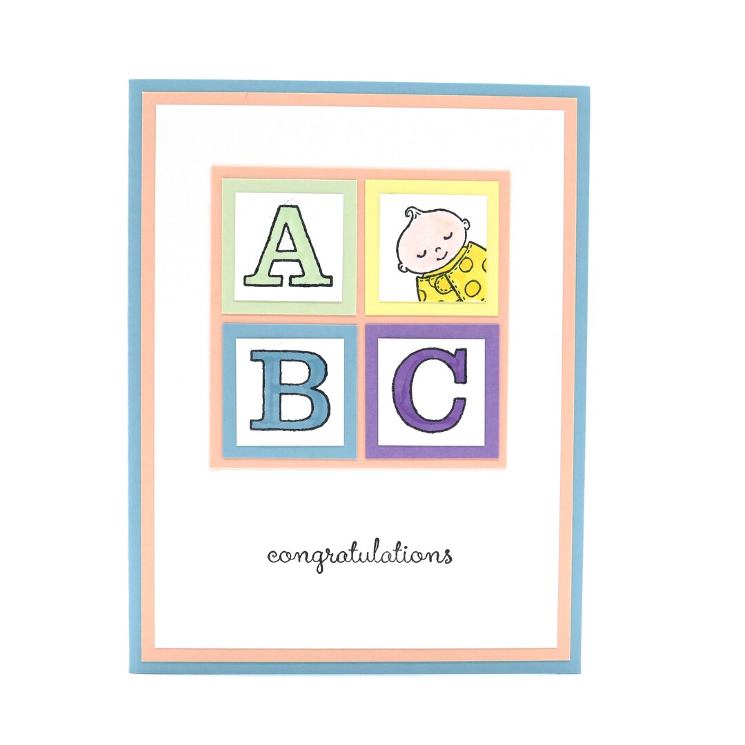 Baby Card, Congratulations Baby Card, Stampin up Card, Handmade Card ...