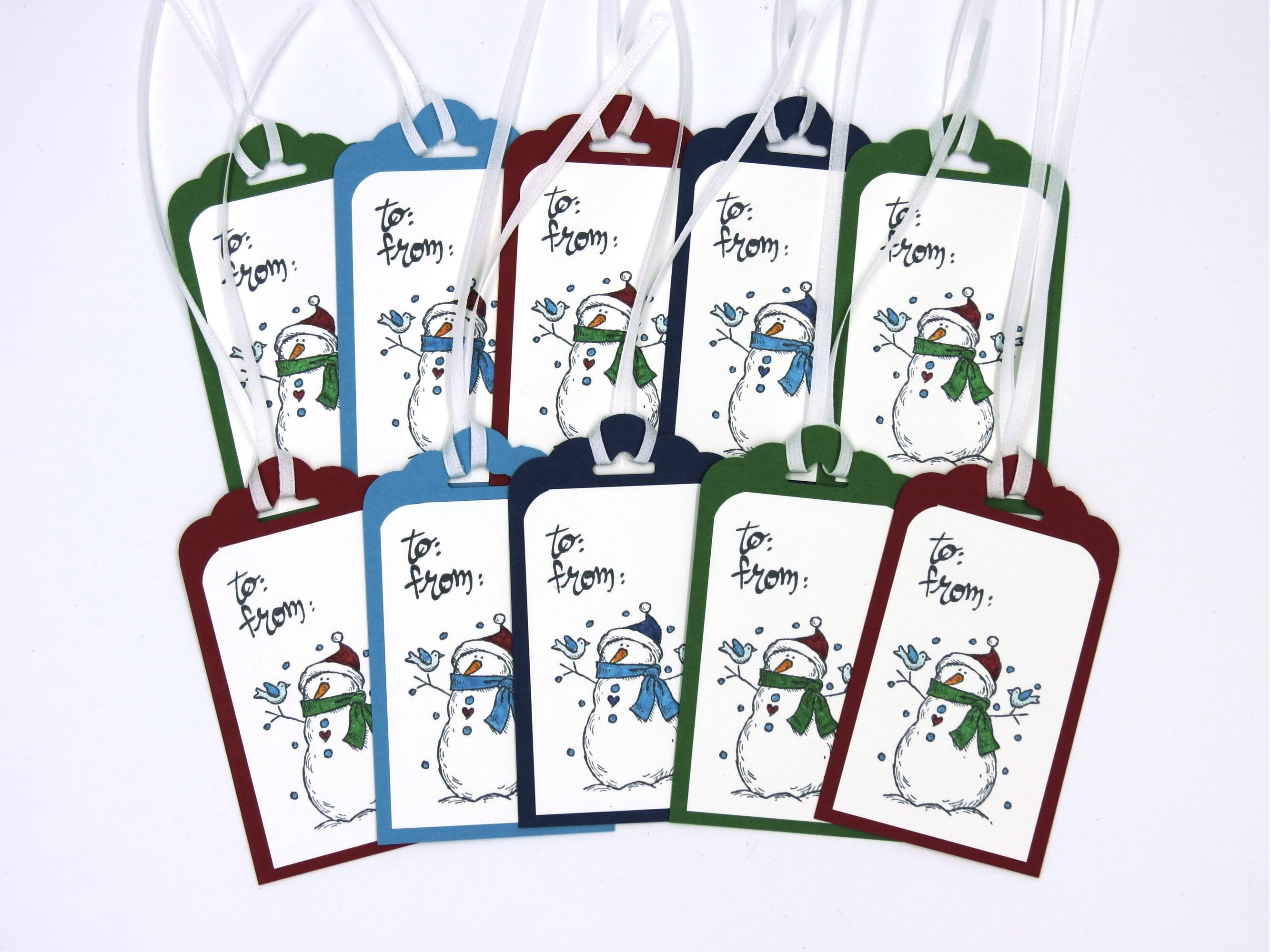 Christmas Tags Set of 10, Christmas Gift Tags, Stampin' Up Christmas ...