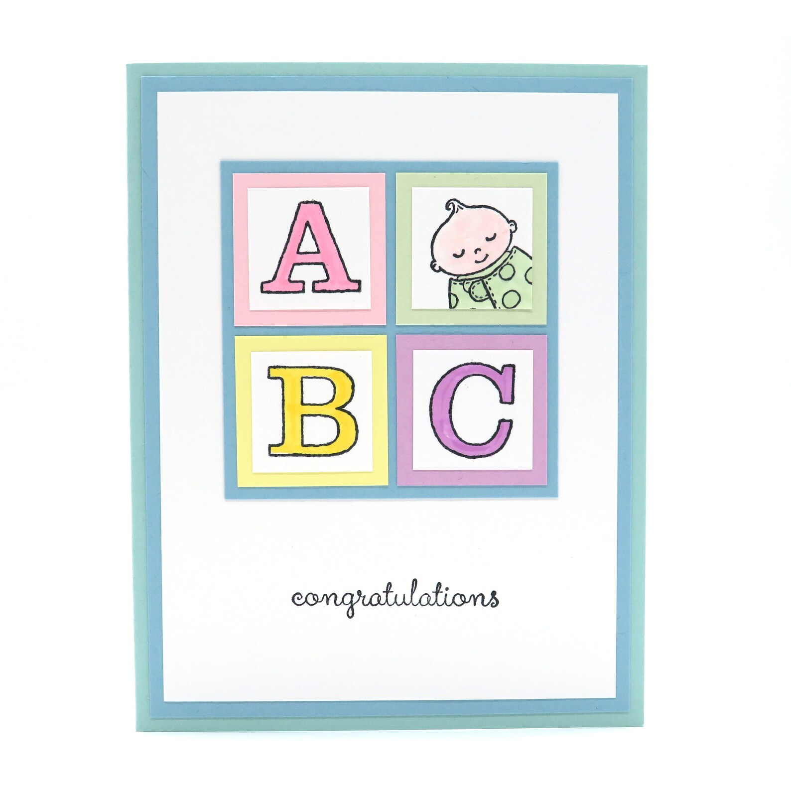 Baby Card, Congratulations Baby Card, Stampin up Card, Handmade Card ...