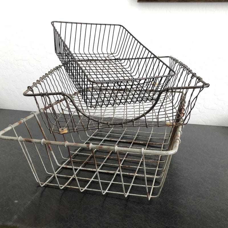 Rustic Wire Basket - Etsy