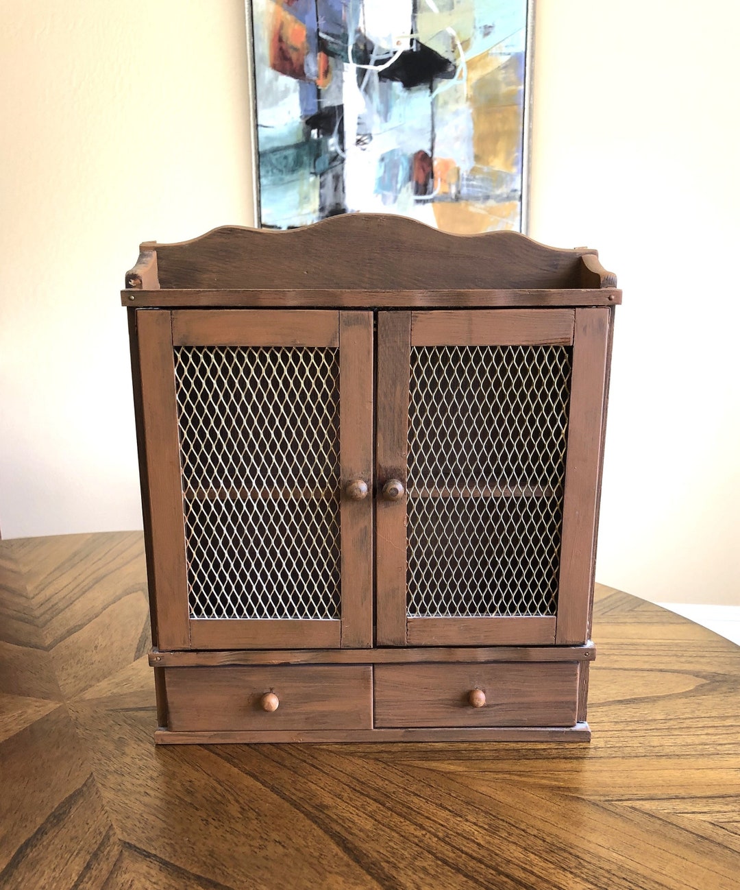 Wooden Spice Cabinet With Doors Wall Mounted Spice Cabinet - Etsy