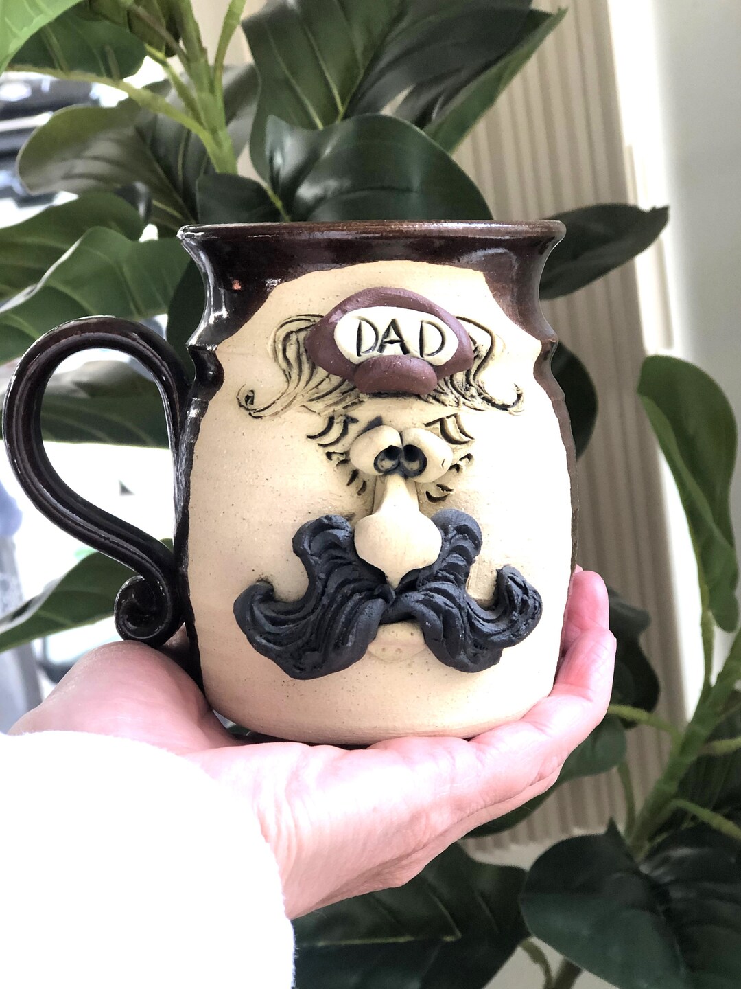 Vintage Stoneware Funny Ugly Face Coffee Mugs, Dad's Coffee Mug - Etsy