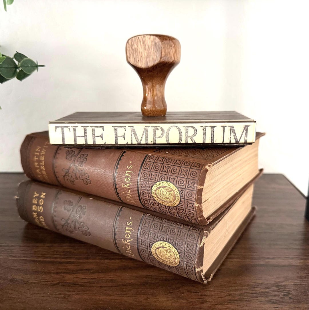 Vintage Rubber Ink Stamp With Wood Handle, Used Rubber Stamps, Business ...