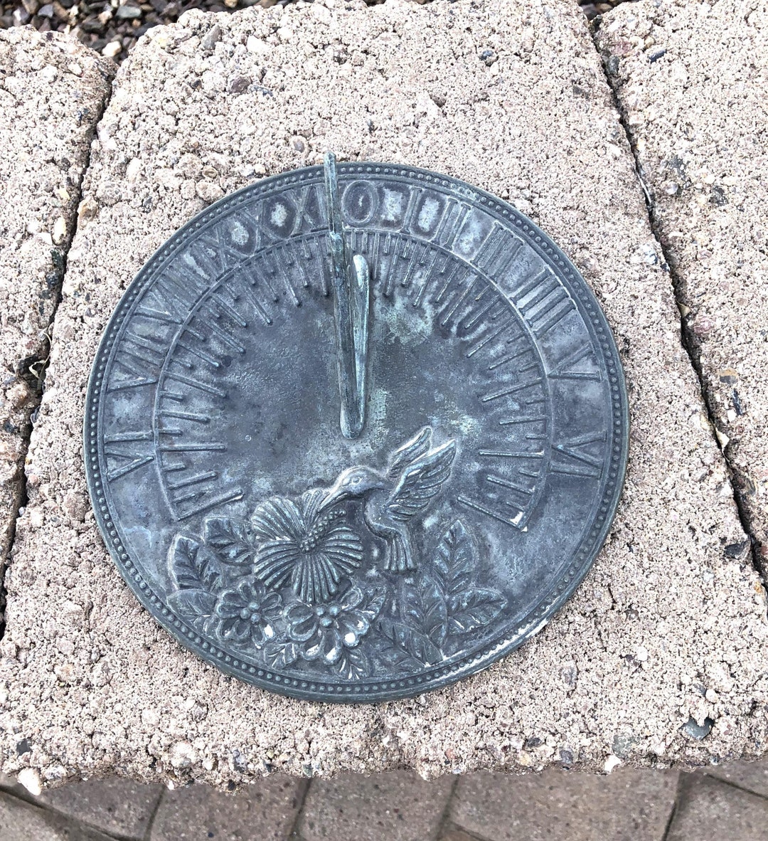 Decorative Metal Sun Dial With Hummingbird and Flowers, Vintage Sundials for Sale - Etsy
