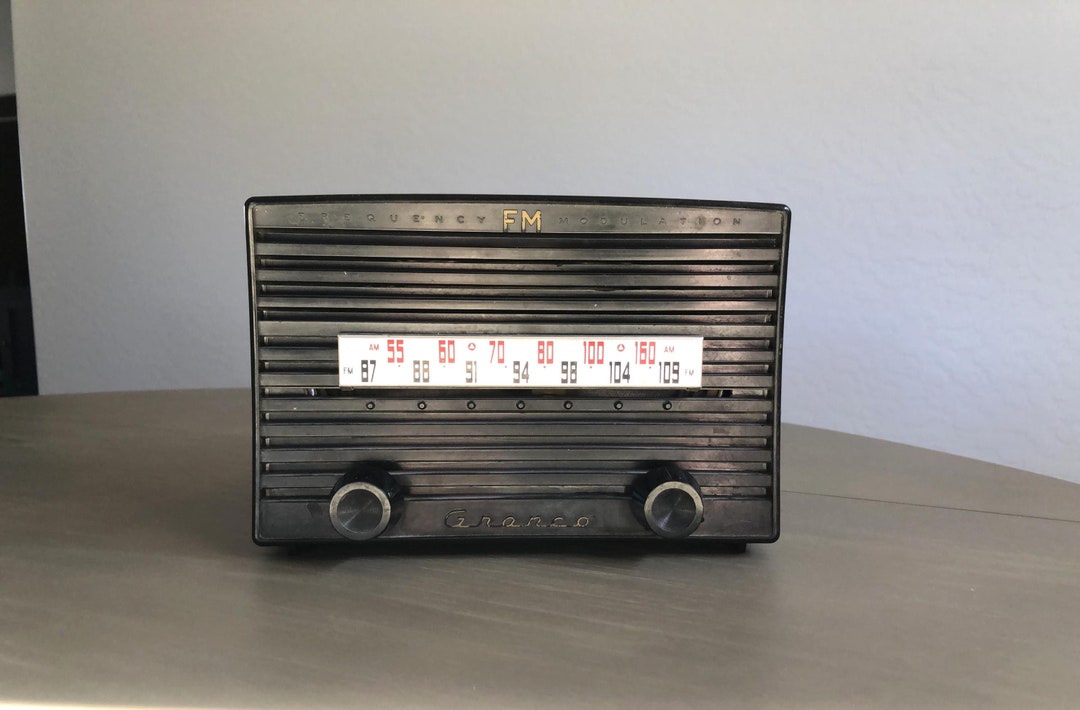 Vintage Granco AM FM Radio, 1950s Radio for Sale, Man Cave Gifts, Media ...