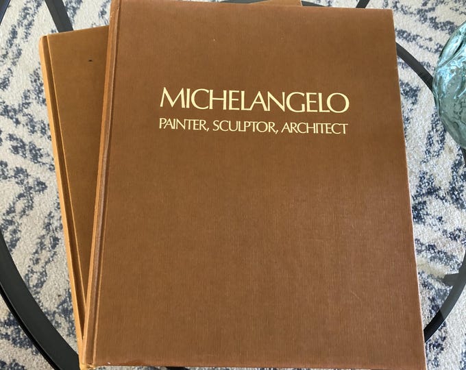 2 REAL Vintage Coffee Table Art Books, Decorative Oversized Books for ...