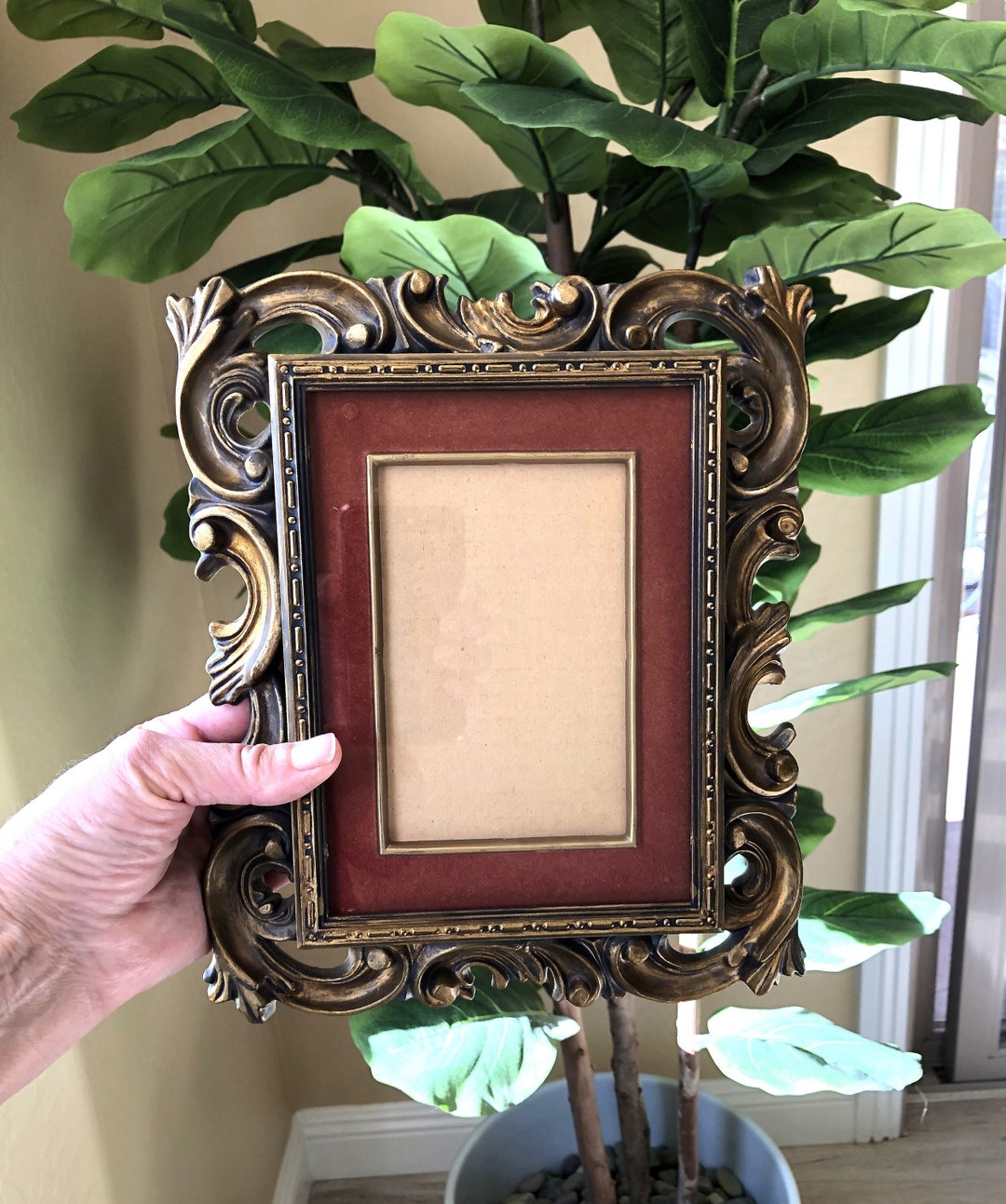 Ornate 5x7 Baroque Gold Picture Frame, Vintage Wall Picture Frame ...