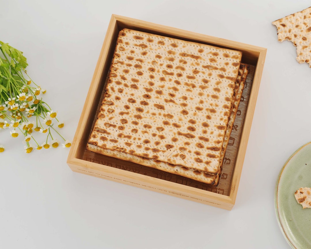 Passover Matza Box | Modern Bamboo Matza Box | Seder Gift | Passover ...