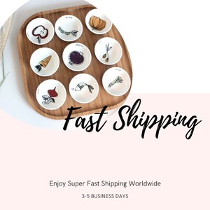 Modern Rosh Hashana Seder Plate Rosh Hashana Set in Wood and - Etsy