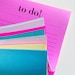 TO DO! Notepad - Glue Bound Rainbow Notepad - Etsy