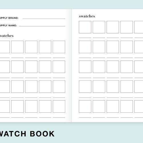 SWATCH BOOK for ART Supplies Journal Traveler's Notebook | Etsy