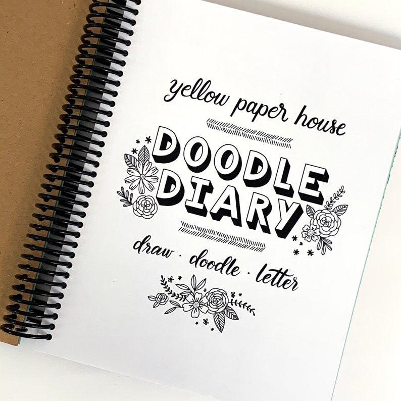 DOODLE DIARY - Learn Lettering and Drawing, Junque Junk Journal - Etsy