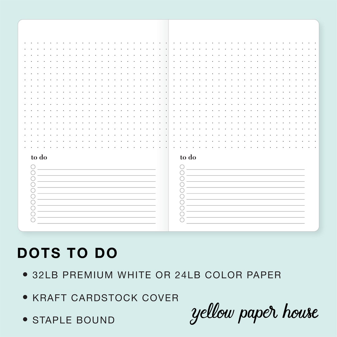 DOTS TO DO Traveler's Notebook Insert - Choose From 23 Colors and 8 ...