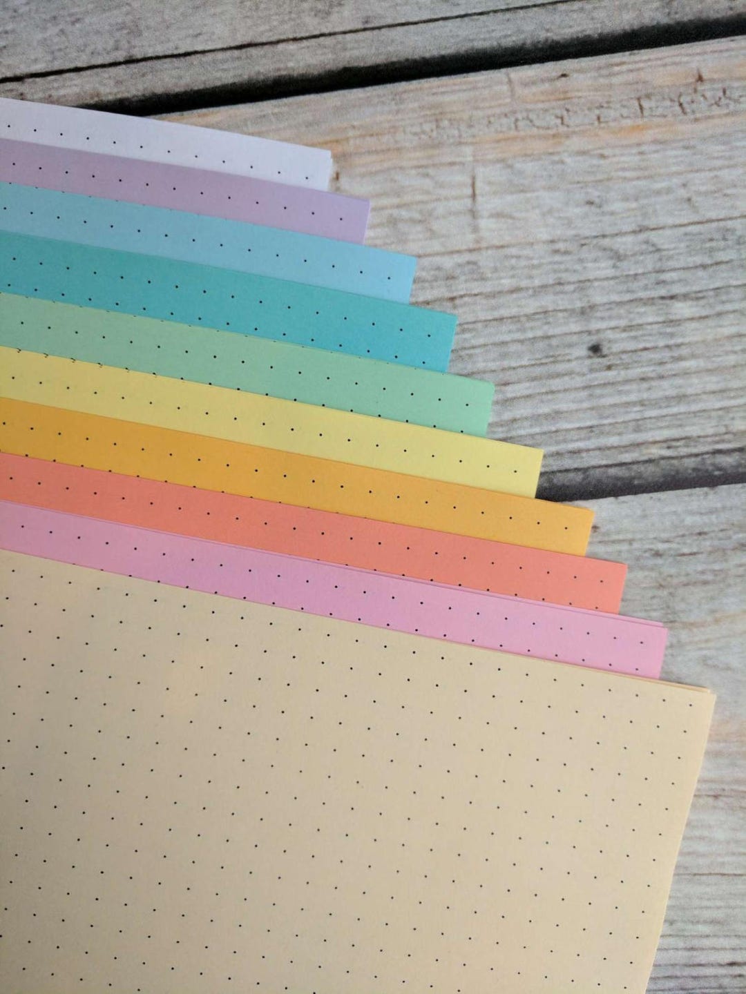 PASTEL RAINBOW Planner Paper Fits Happy Planner & Levenger Circa ...