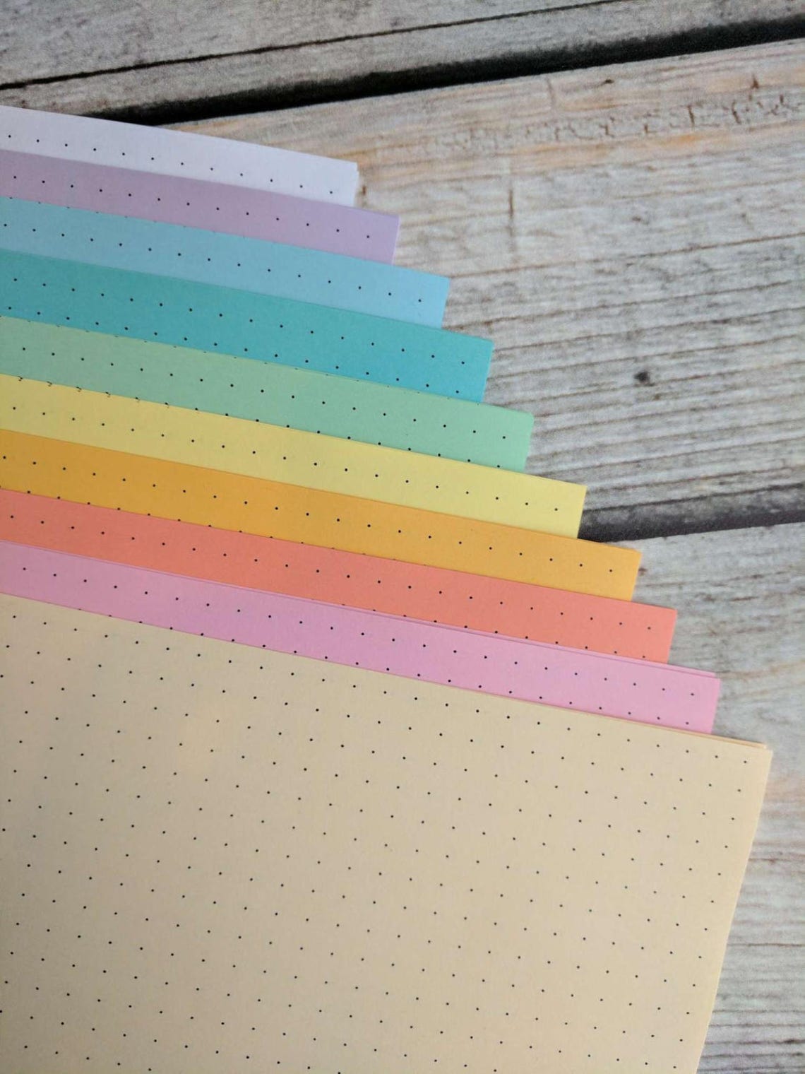 PASTEL RAINBOW Planner Paper Fits Happy Planner & Levenger - Etsy