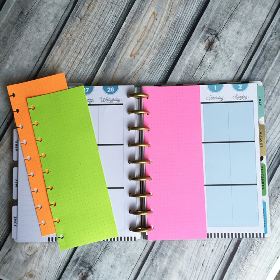 HALF SHEET Vertical Notepaper to Fit Happy Planner and Filofax Planners ...