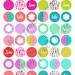 Printable 1 Inch Circles - Fruity Collection - Instant Download ...