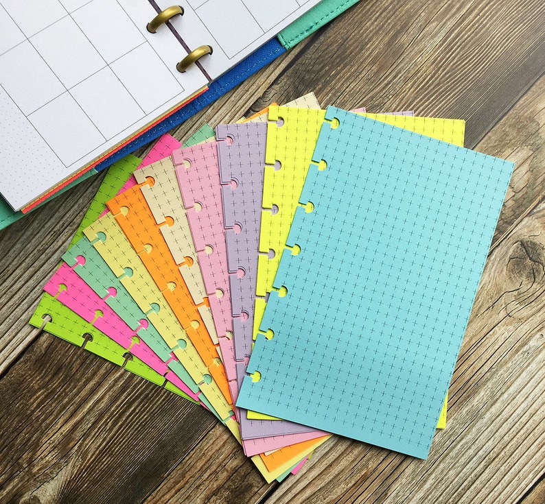 Multi-color Rainbow Planner Paper Fits Happy Planner Big & | Etsy