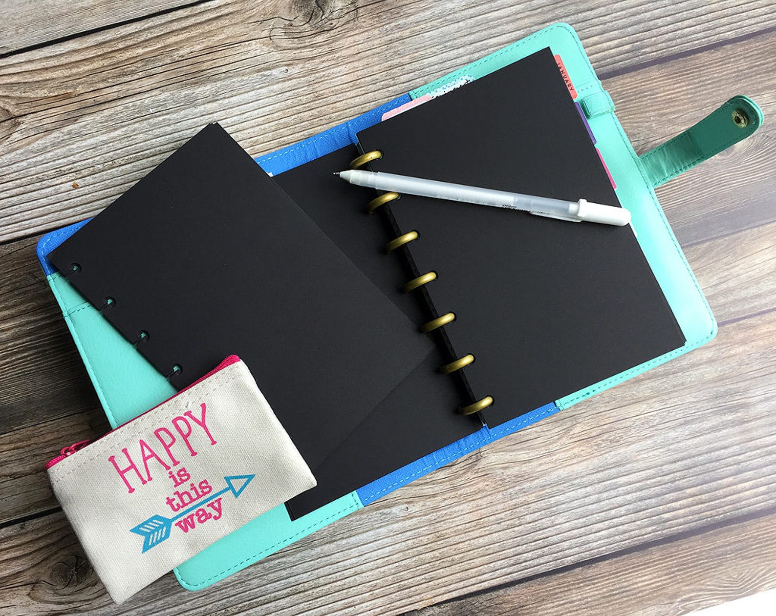 BLACKOUT! Black Planner Paper Fits Happy Planner Big & Levenger Circa ...