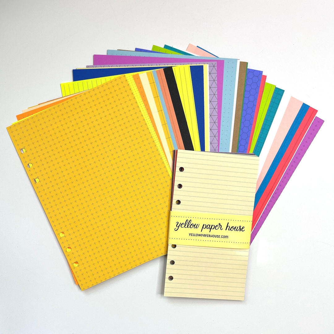 JUNQUE MIX Planner Paper Fits Filofax Personal or A5 Size Planners - 40 ...