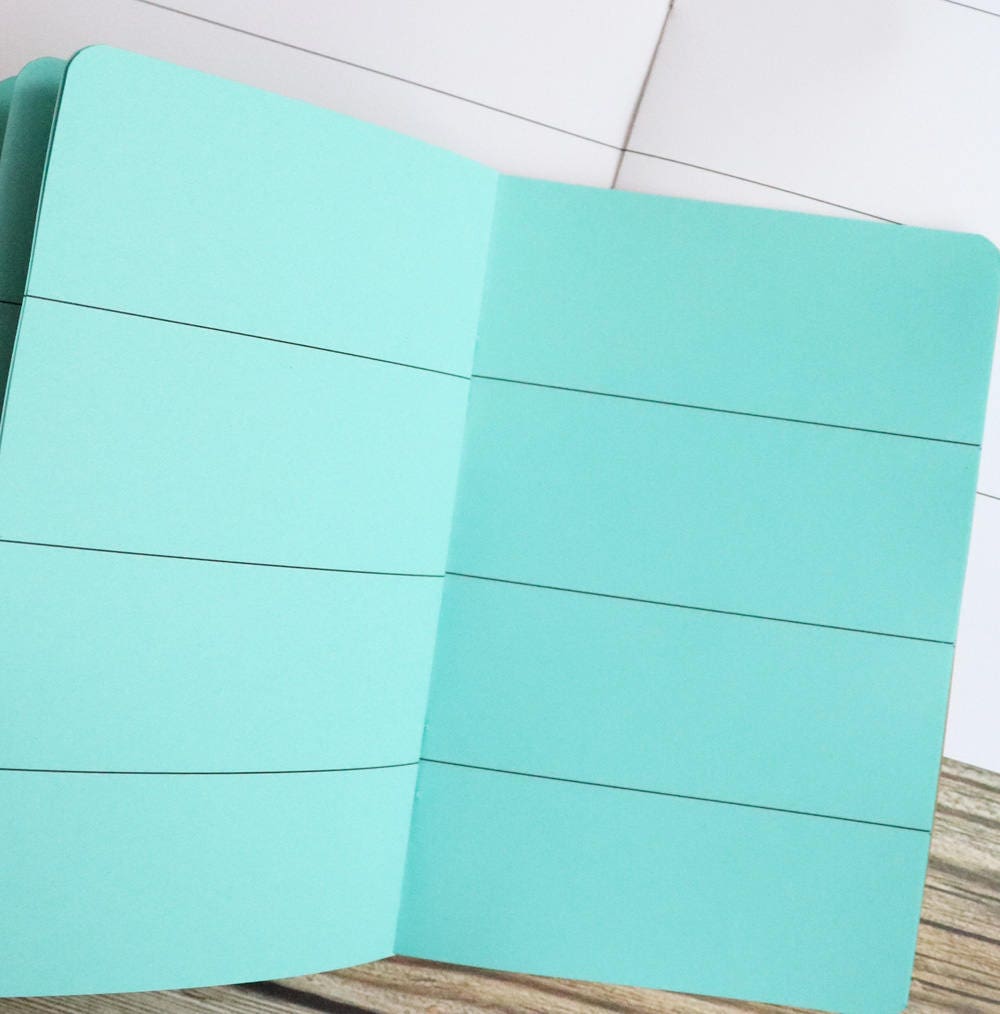 8 BOX HORIZONTAL DIY Travelers Notebook Insert B6 B6 Slim Pocket ...