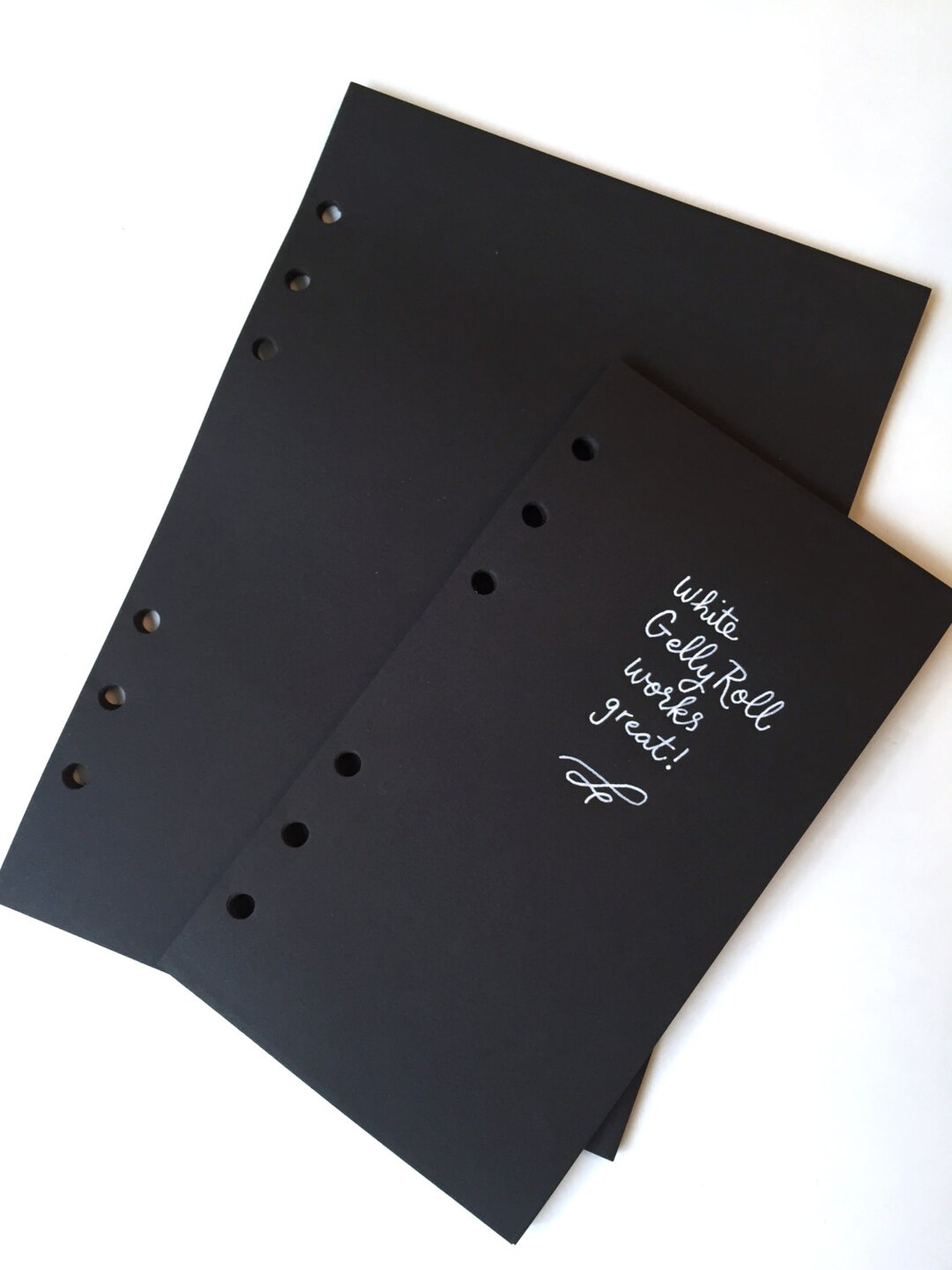 BLACKOUT! Black Planner Paper Fits Filofax Personal or A5 Size Planners ...