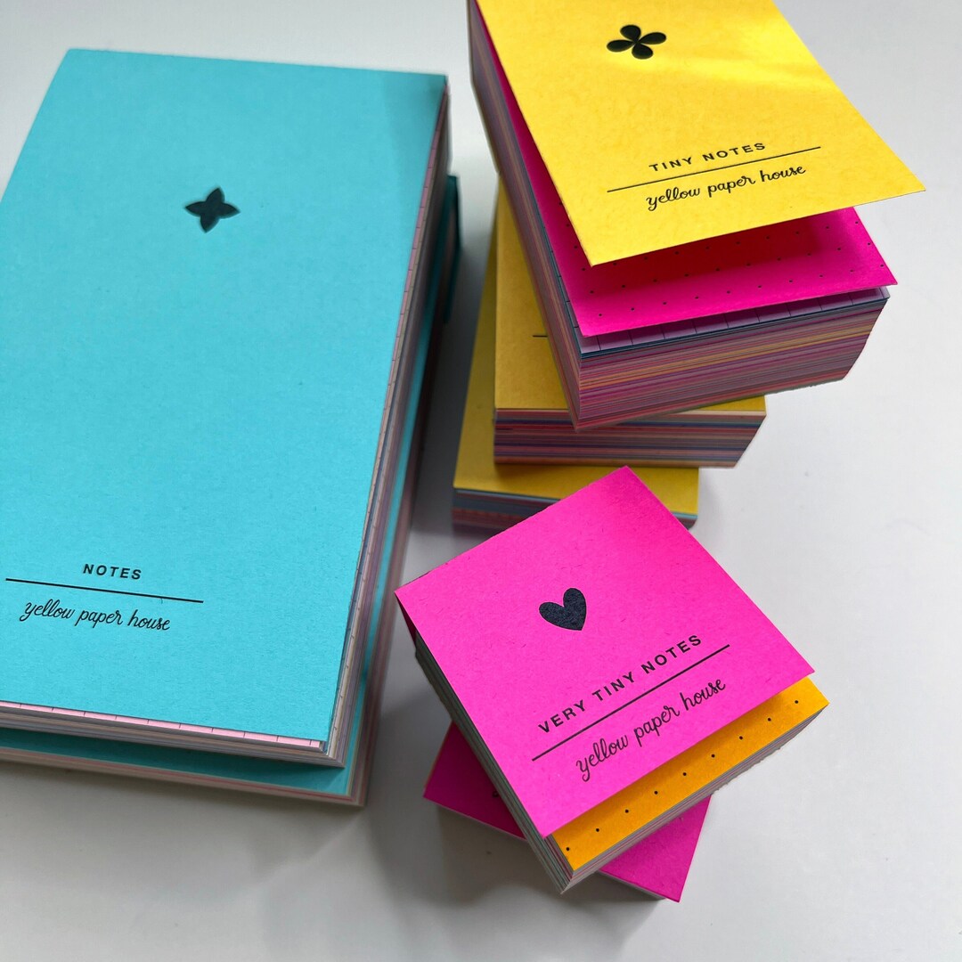 TINY NOTES - Glue Bound Rainbow Mixed up Notepad - Etsy