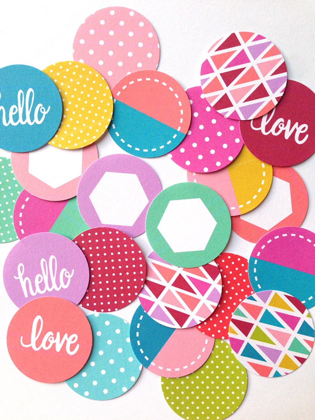 Printable 1 Inch Circles - Fruity Collection - Instant Download ...