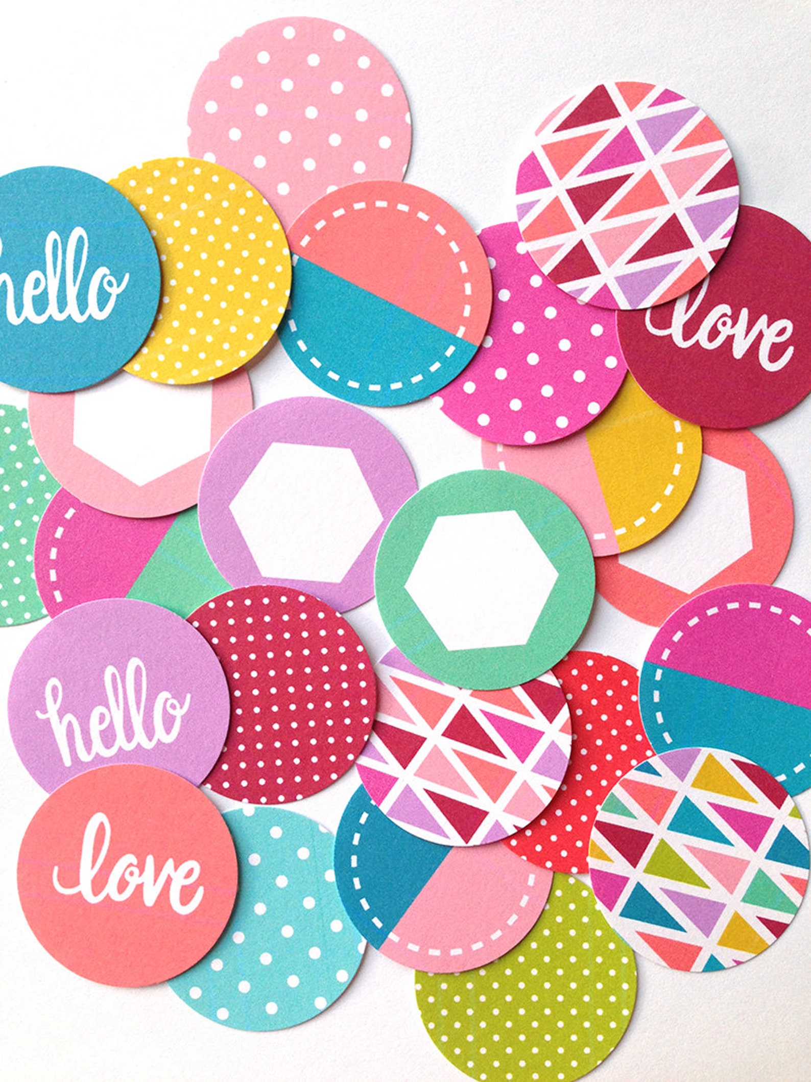 Printable 1 Inch Circles - Fruity Collection - Instant Download ...