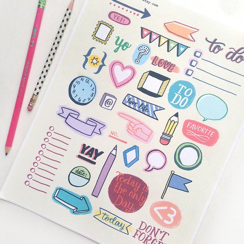 Printable Planner Doodles Instant Download Organization - Etsy