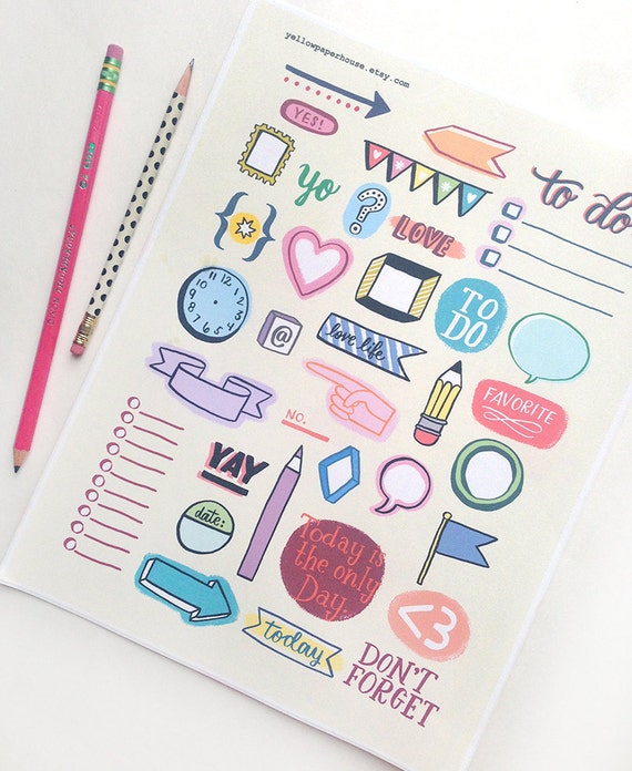Printable Planner Doodles Instant Download Organization | Etsy México