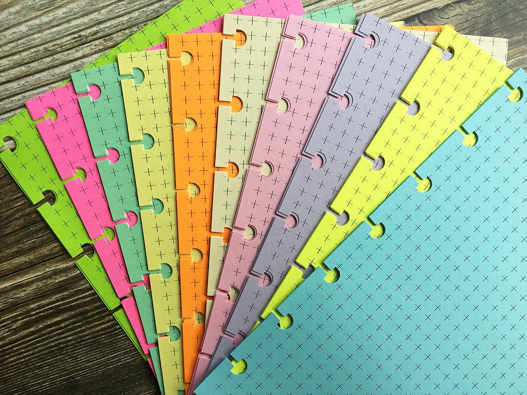 Multi-color Rainbow Planner Paper Fits Happy Planner Big & | Etsy