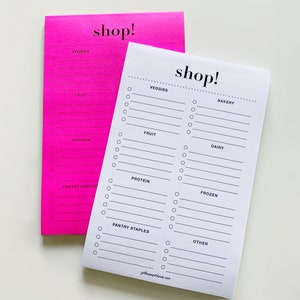 SHOP! Notepad - Glue Bound Rainbow Notepad - Grocery List Meal Planner ...