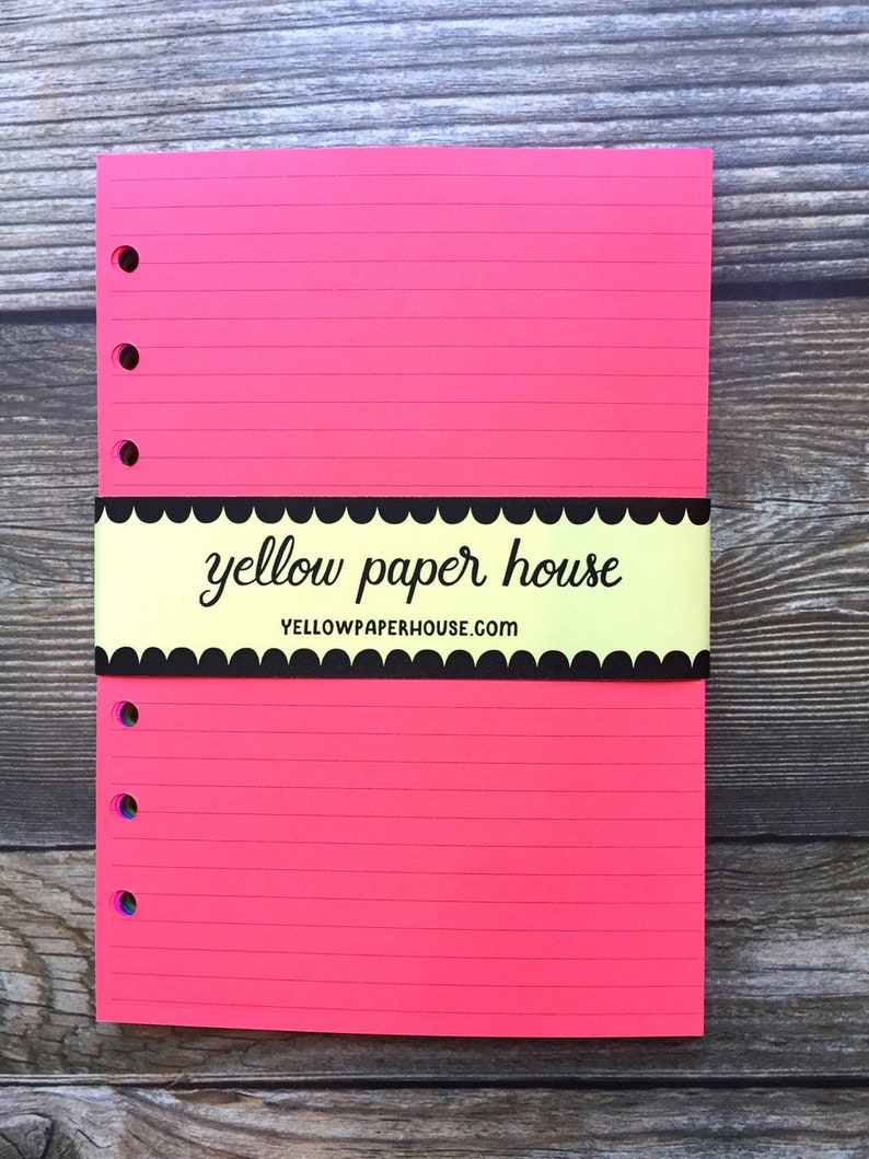 PERSONAL WIDE Size Planner Notepaper 40 Sheets Lines Dots Grid - Etsy