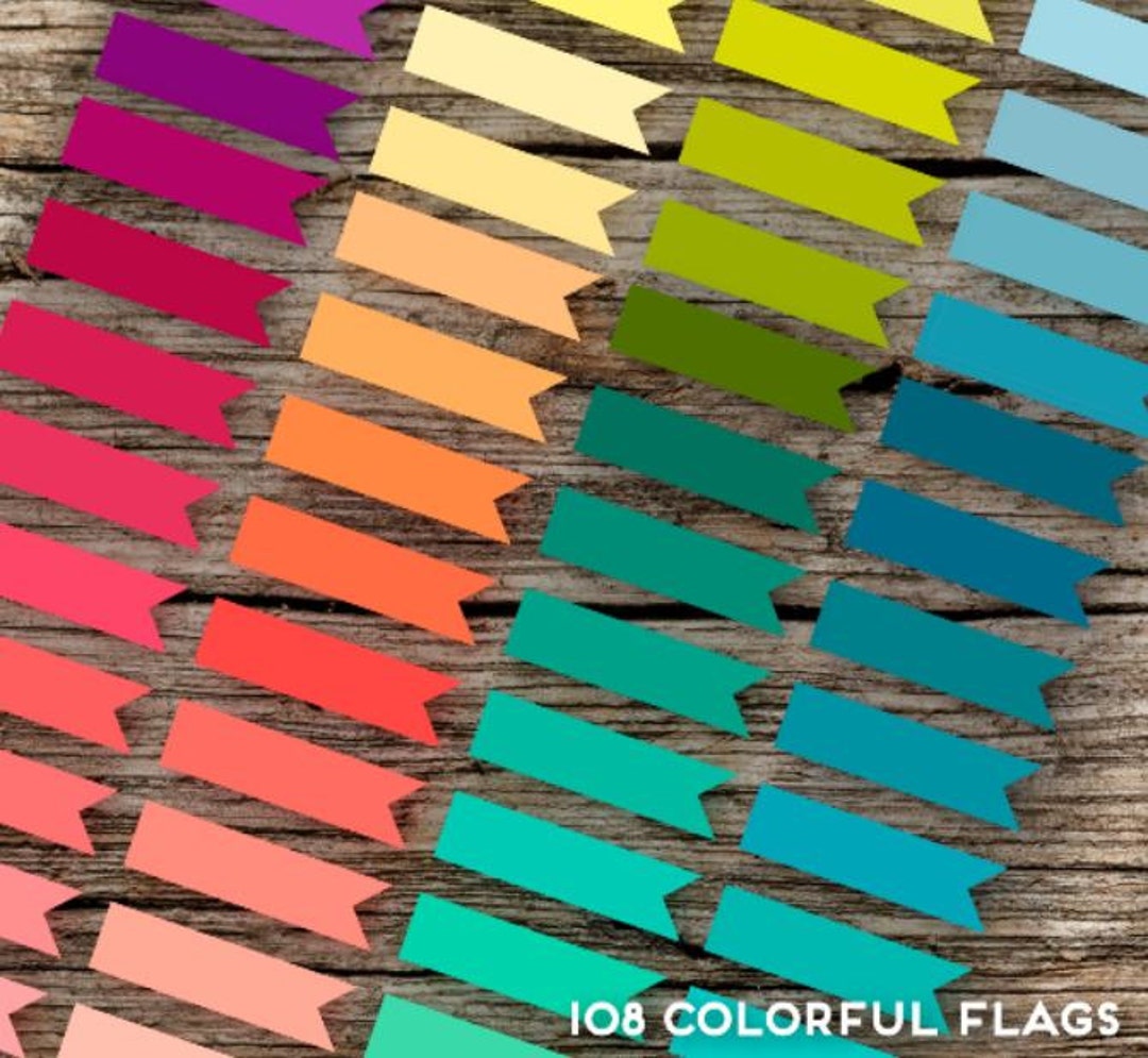 Printable Flags for Filofax, Erin Condren, Traveler's Notebook ...