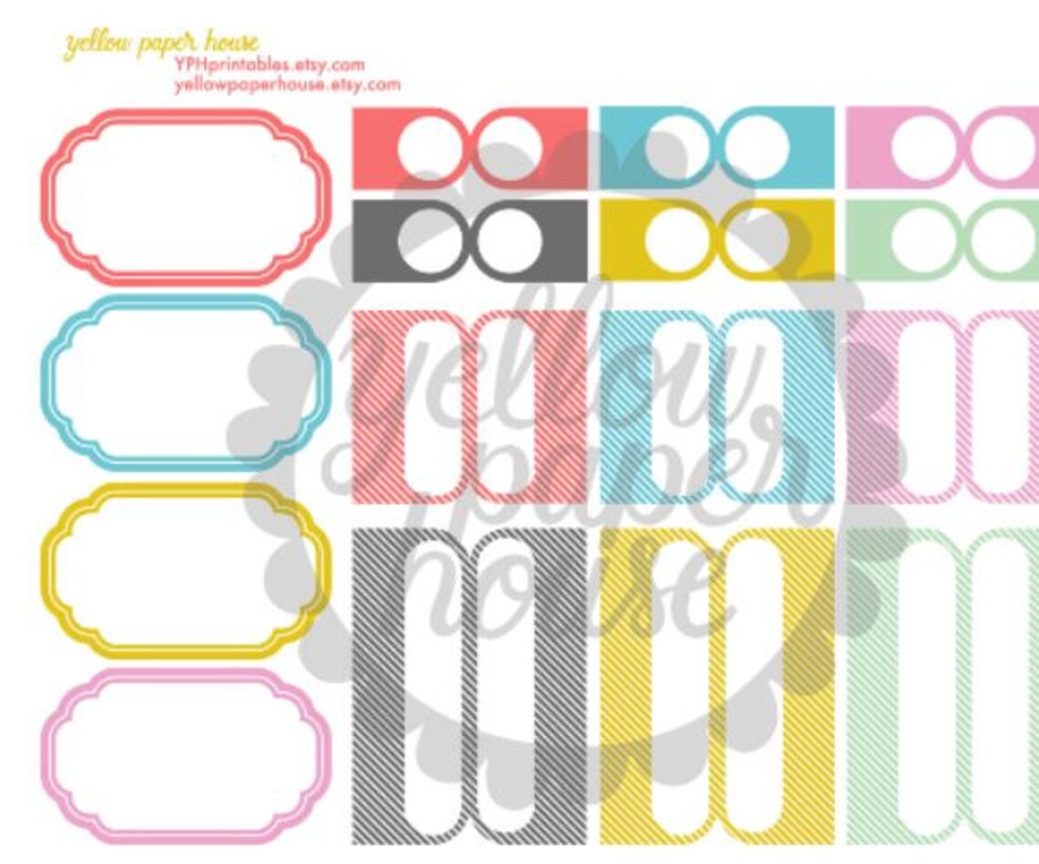 Printable MODERN CANDY Collection - 4 Pages - Journaling Cards, Tabs ...