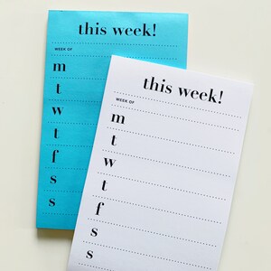 THIS WEEK! Notepad - Glue Bound Rainbow Notepad - Planner to Do - Etsy