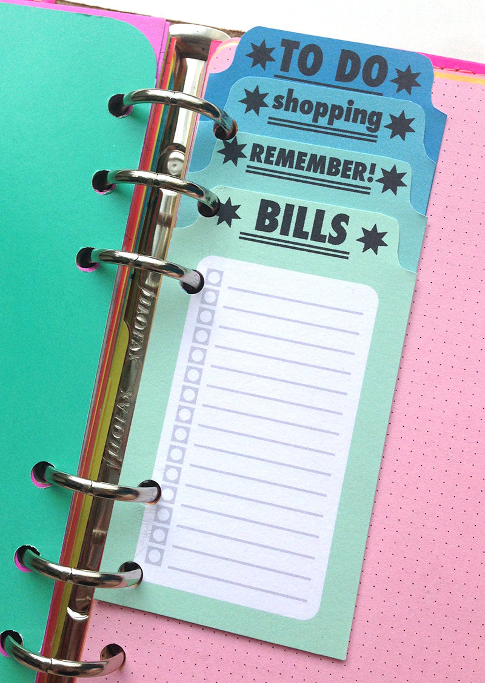 Printable LISTS for Planners Aqua and Pinks Instant - Etsy