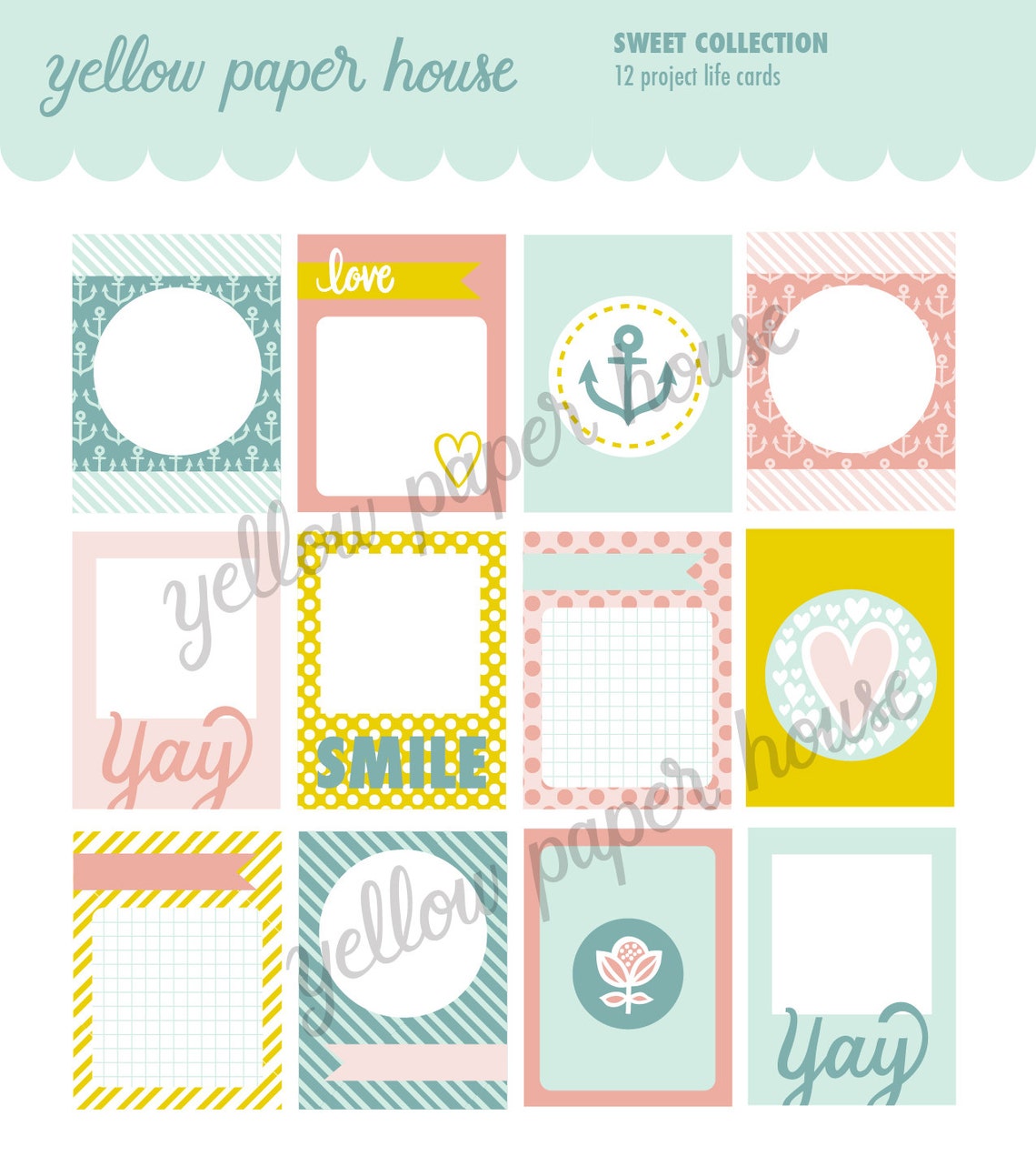 Printable 4x3 Journal Cards Sweet Collection Instant - Etsy