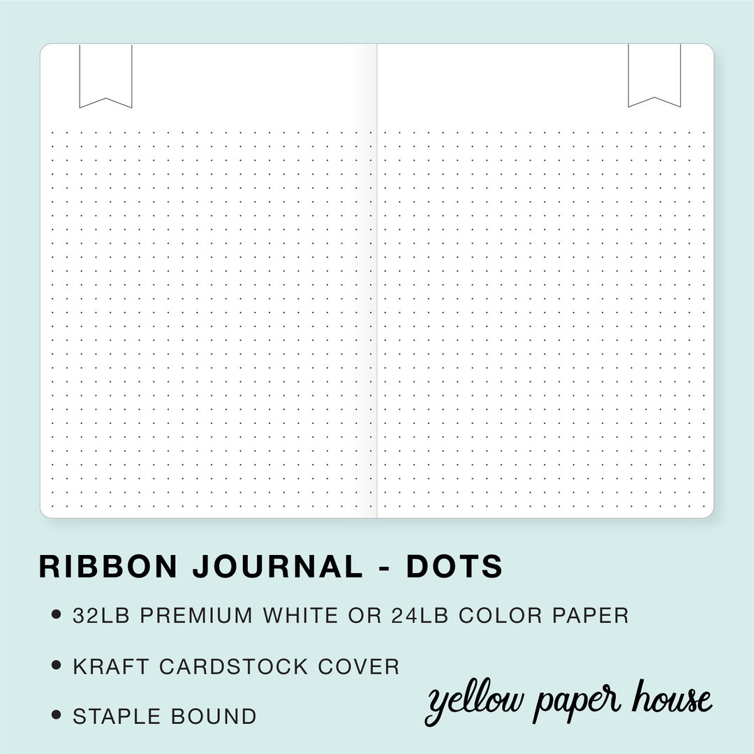 RIBBON Journal - DOTS Traveler's Notebook Insert - Choice of 23 Colors ...