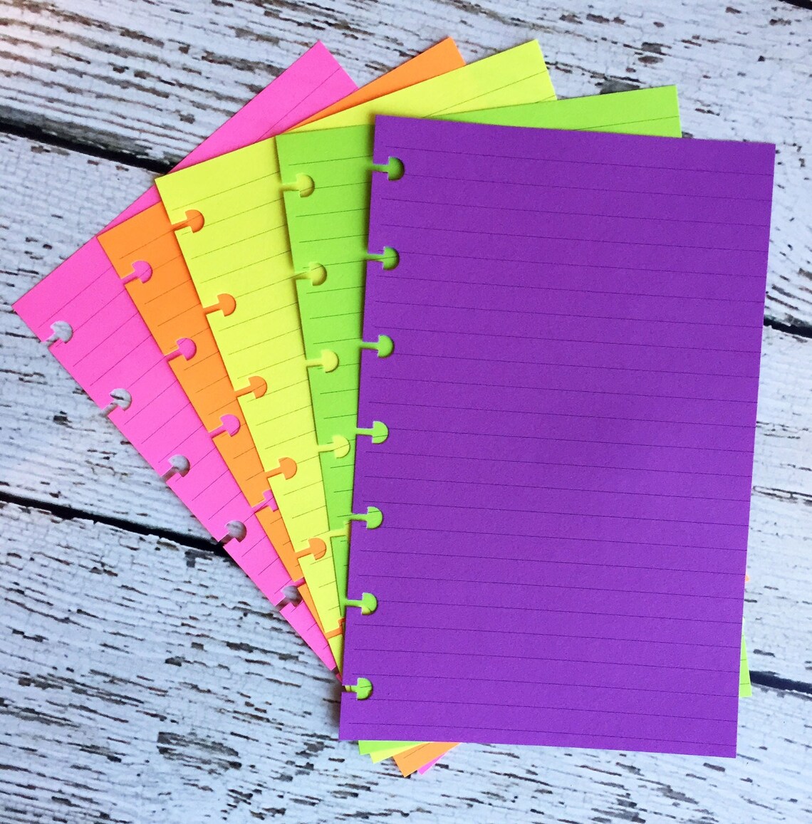 NEON Planner Paper Fits Happy Planner & Levenger Circa Size Planners - Etsy