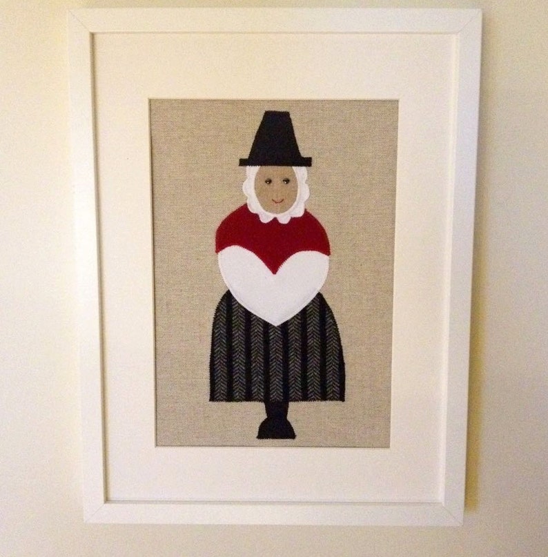 Handmade Welsh Lady Applique Picture - Etsy